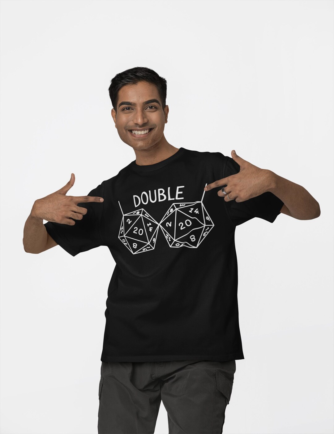 Double D20 Dnd Shirt Dungeons and Dragons, Dnd Gifts, RPG Shirt, Funny ...