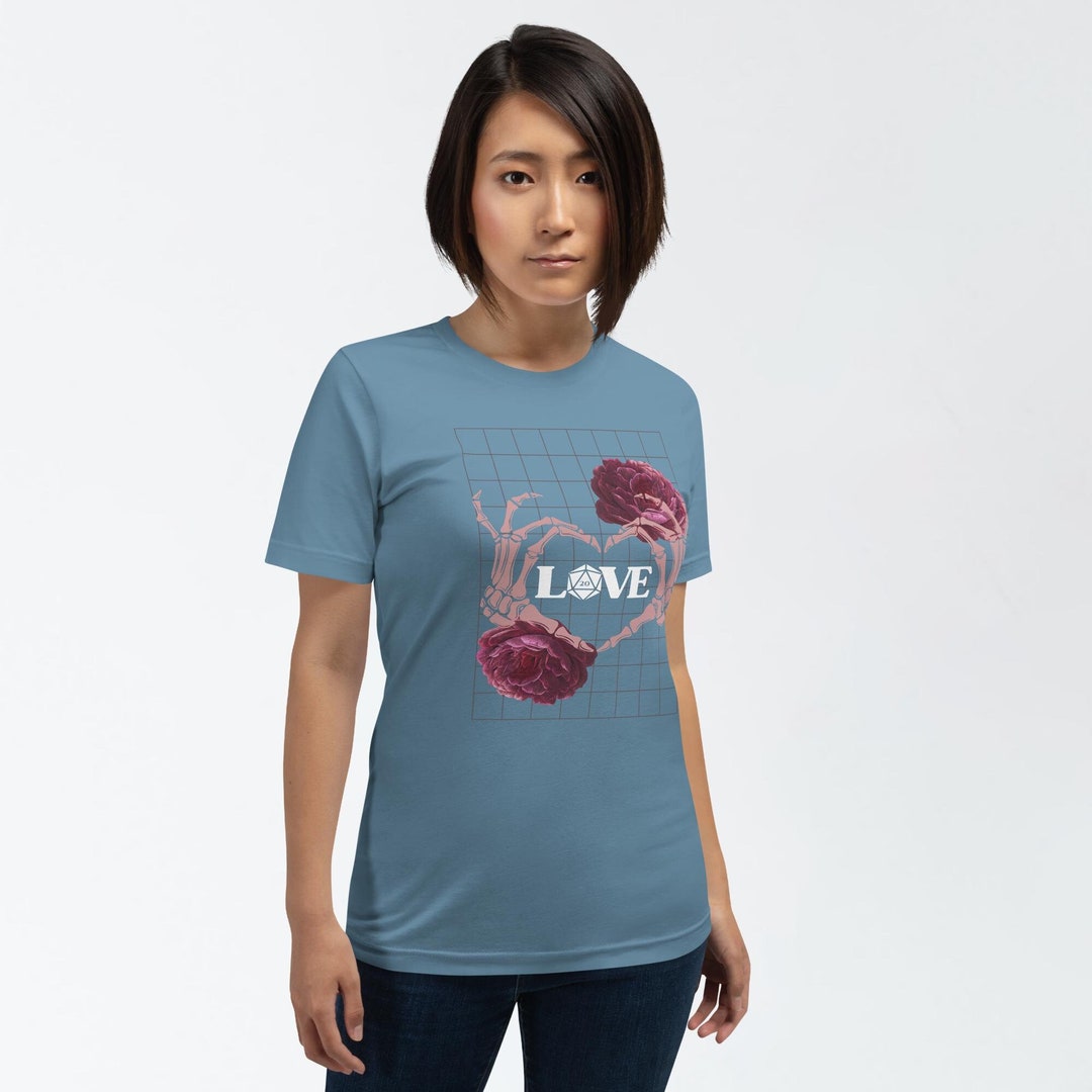 Dnd Shirt 'skeleton Hands Love D20' Dungeons and Dragons, Dnd Gifts, Dm ...