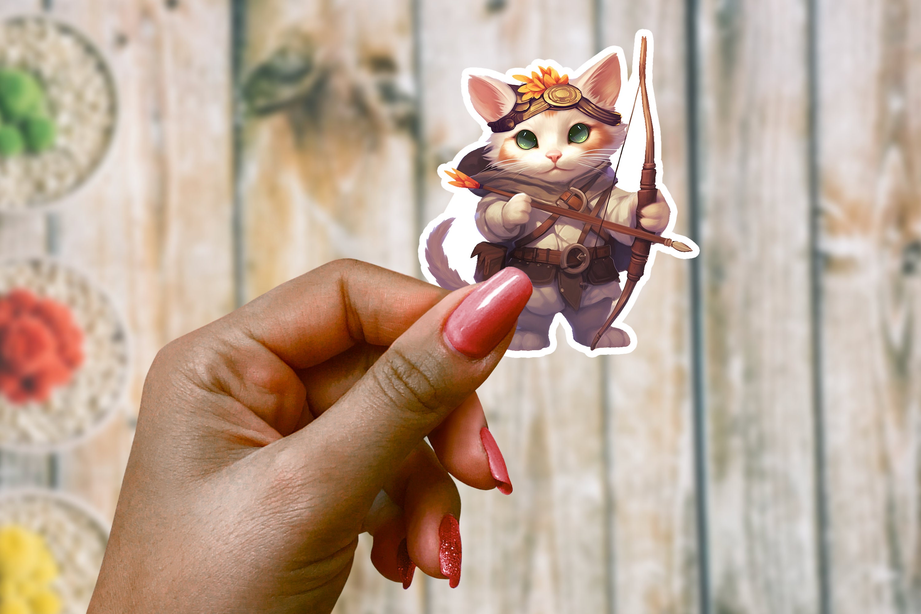 Dnd Stickers Dungeon Cats Set of 4 Sticker Pack: Druid, Fighter, Oracle ...