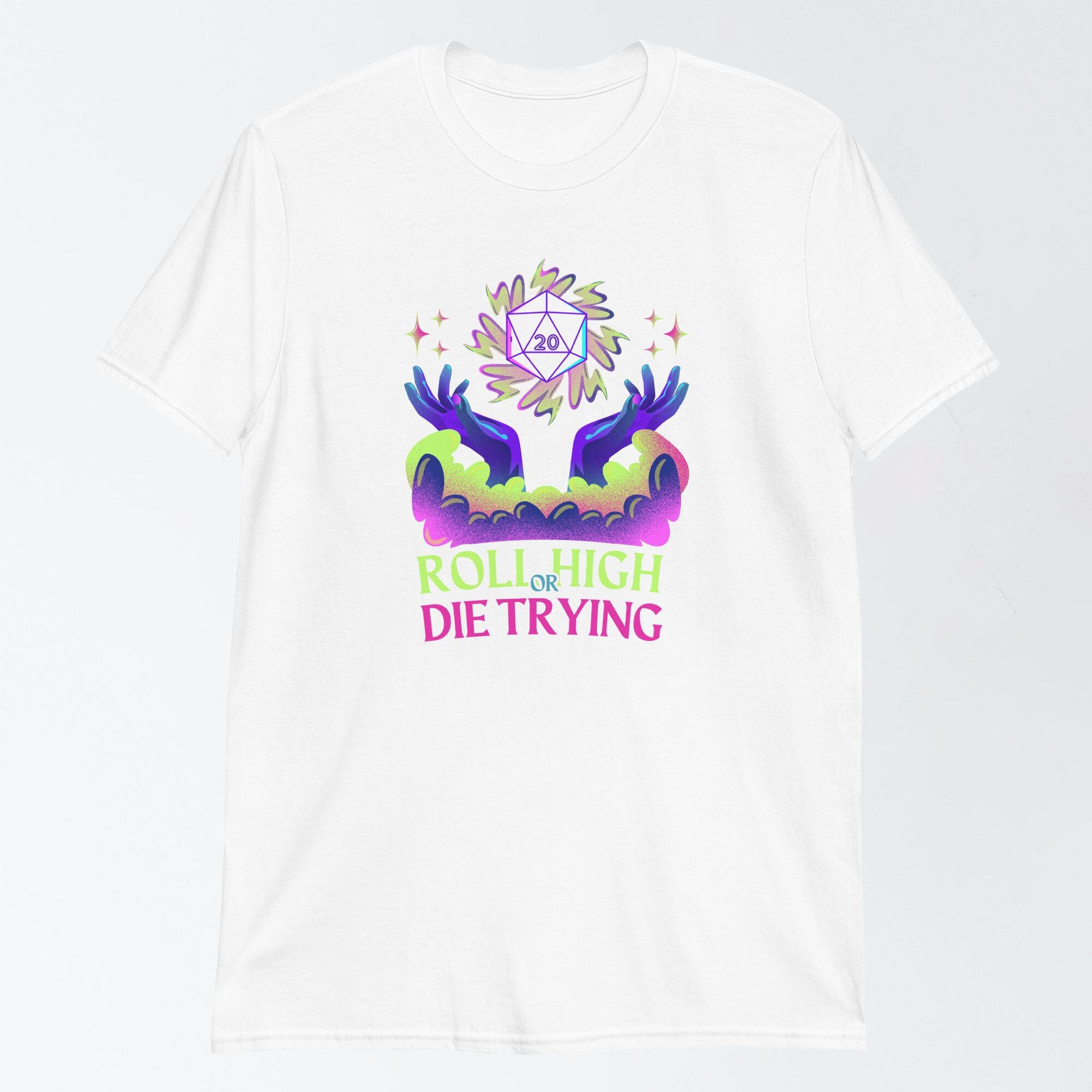 Dnd Shirt 'neon D20 Roll High' Dungeons and Dragons, Dnd Gifts, Dm Gift ...