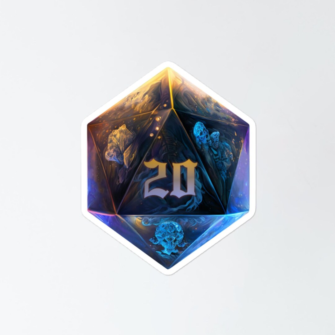 Dnd Sticker 'D20 Illustration' Dungeon Master, Dm Gift, Dungeons and ...