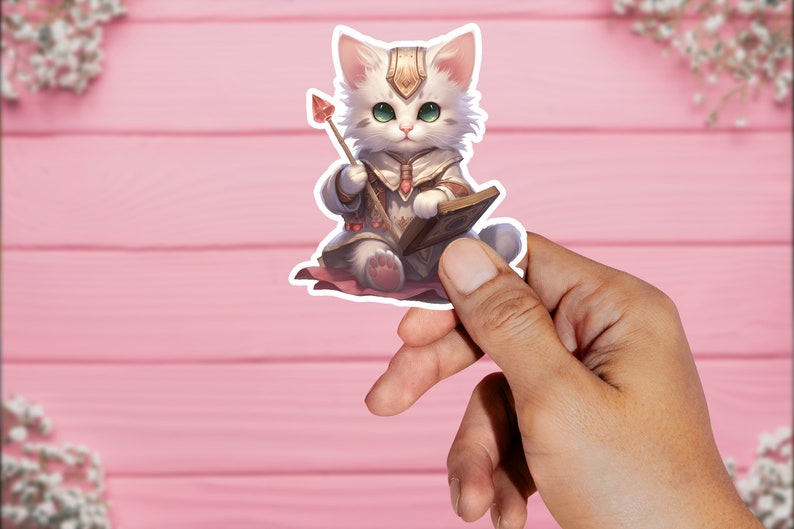 Dnd Stickers Dungeon Cats Set of 4 Sticker Pack: Cleric, Bard ...
