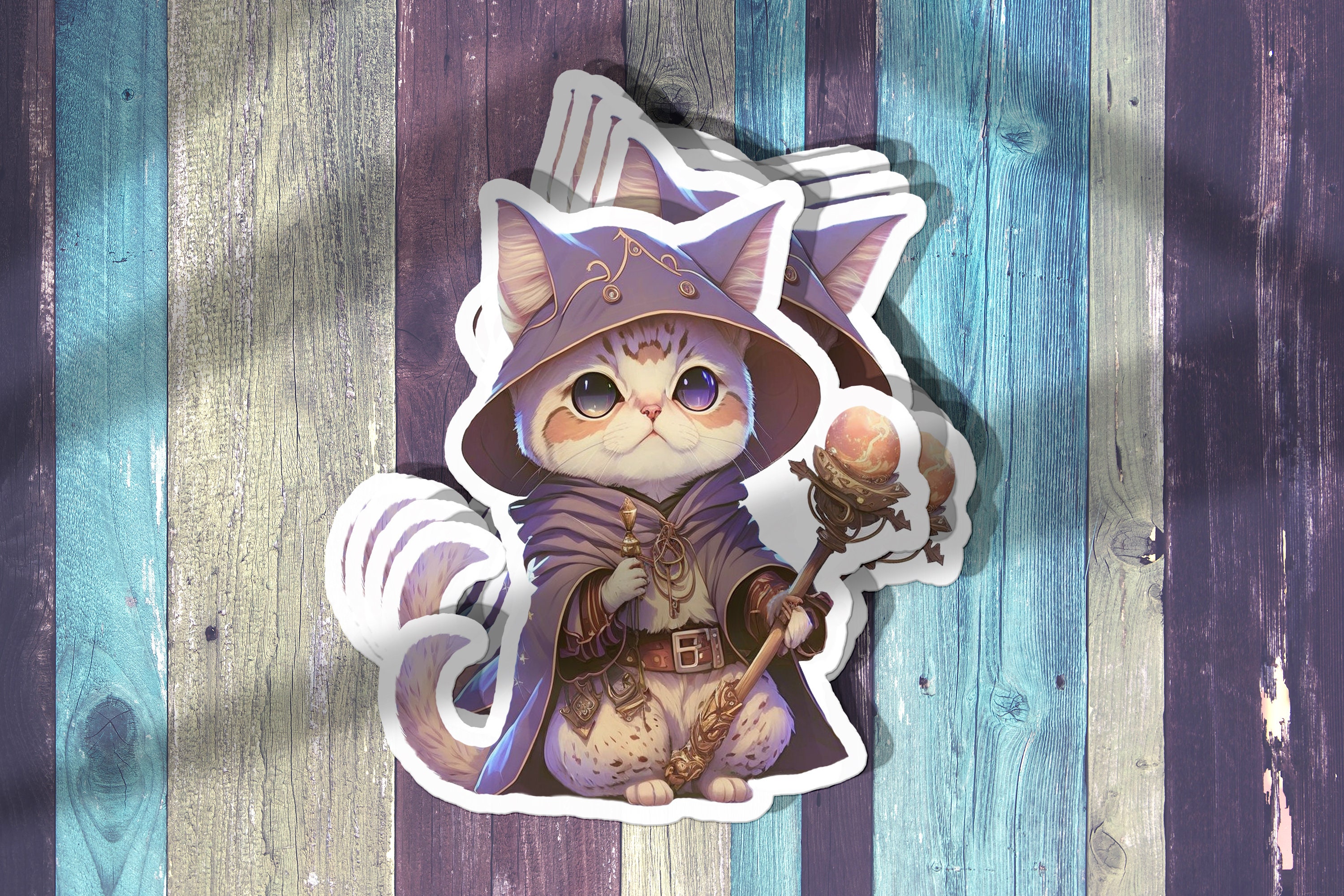Dnd Stickers Dungeon Cats Set of 4 Sticker Pack: Bard, Wizard, Sorcerer ...