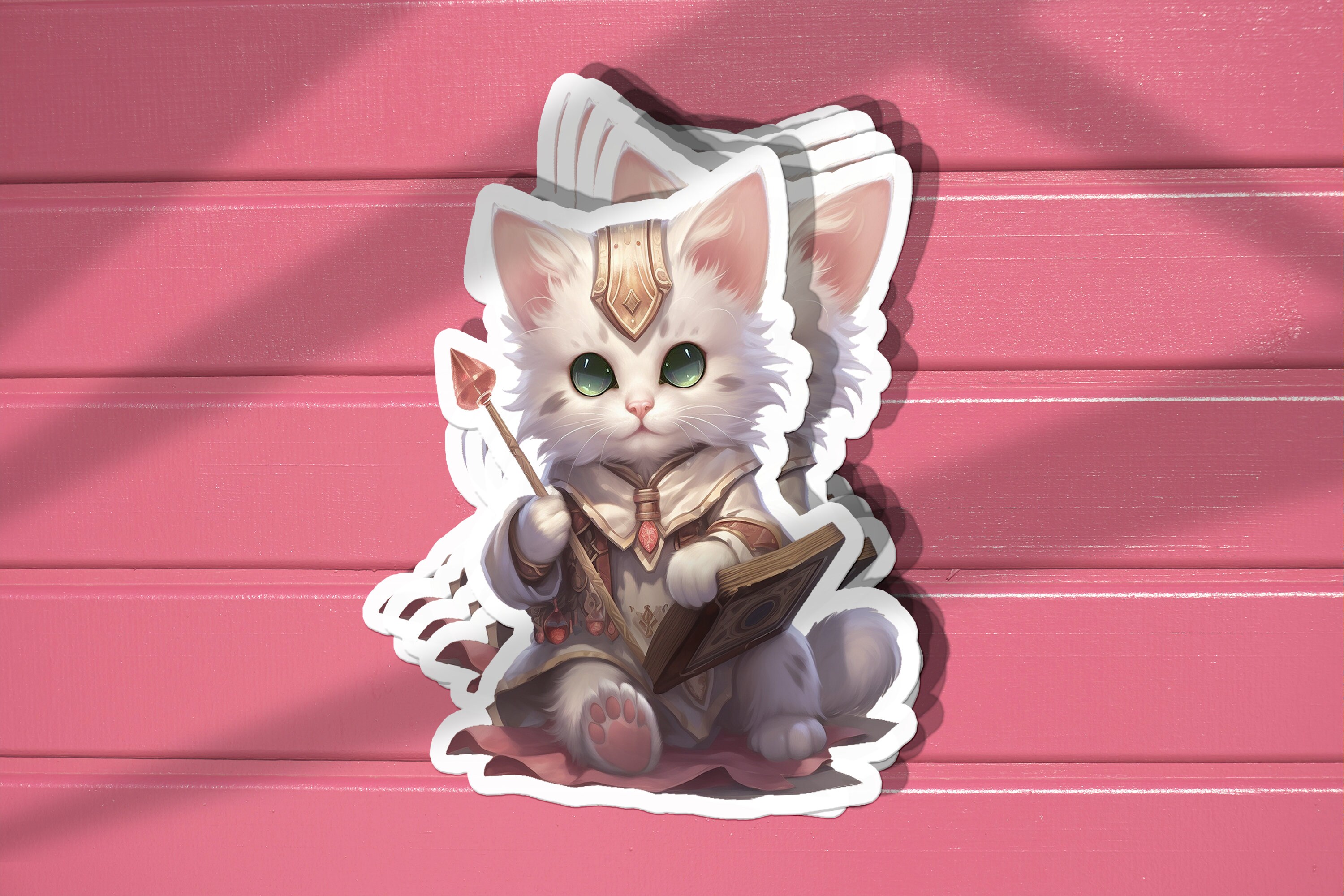 Dnd Sticker 'cleric Healer Cat' Dungeon Master, Dm Gift, Dungeons and ...