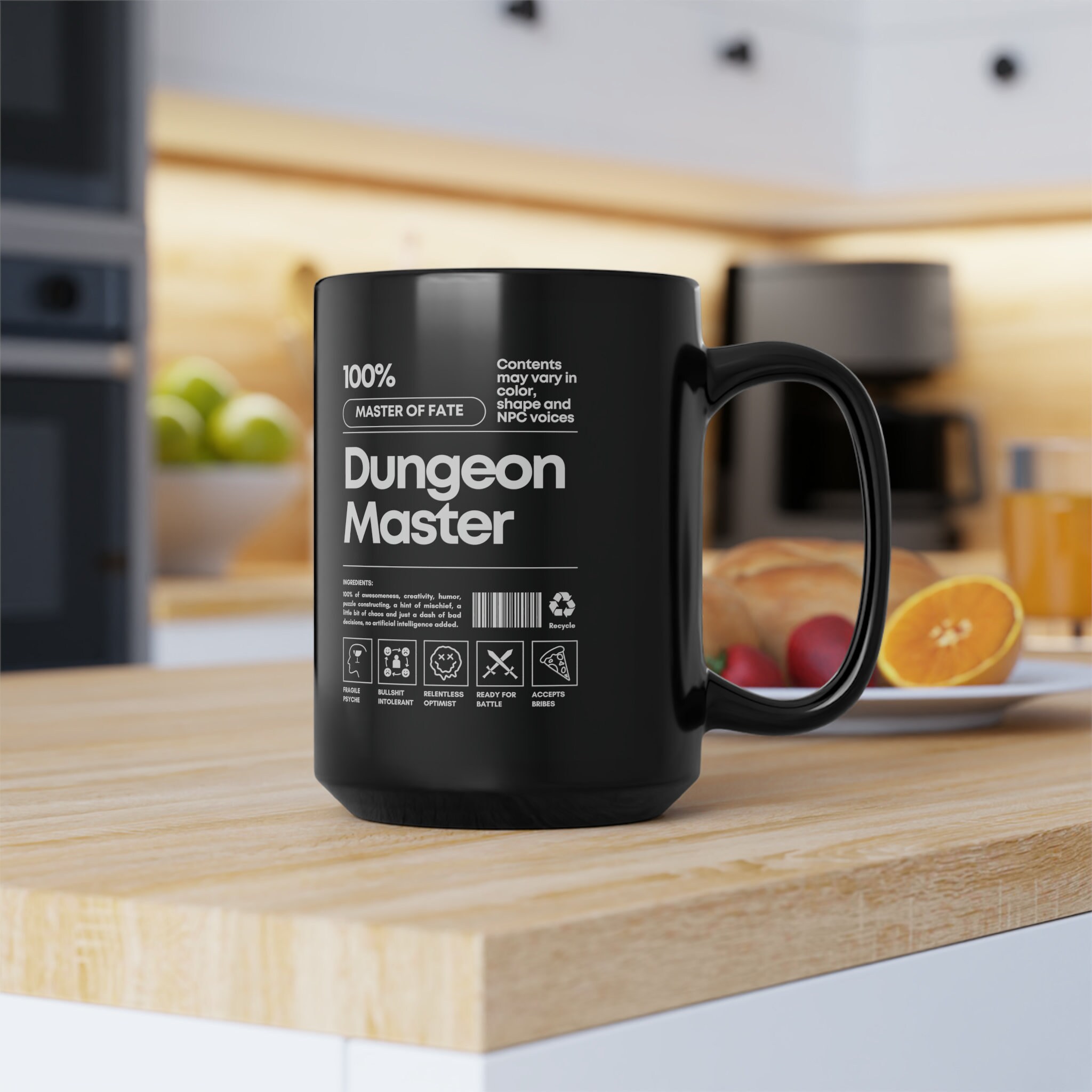 Dungeon Master Dnd Mug 'ingredients' Dungeons and Dragons, Dnd Player ...