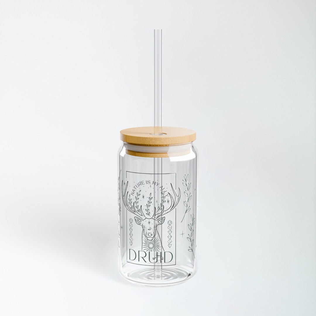 Dnd Sipper Glass, 16oz 'nature's Ally Druid' Dungeons and Dragons, Dnd ...