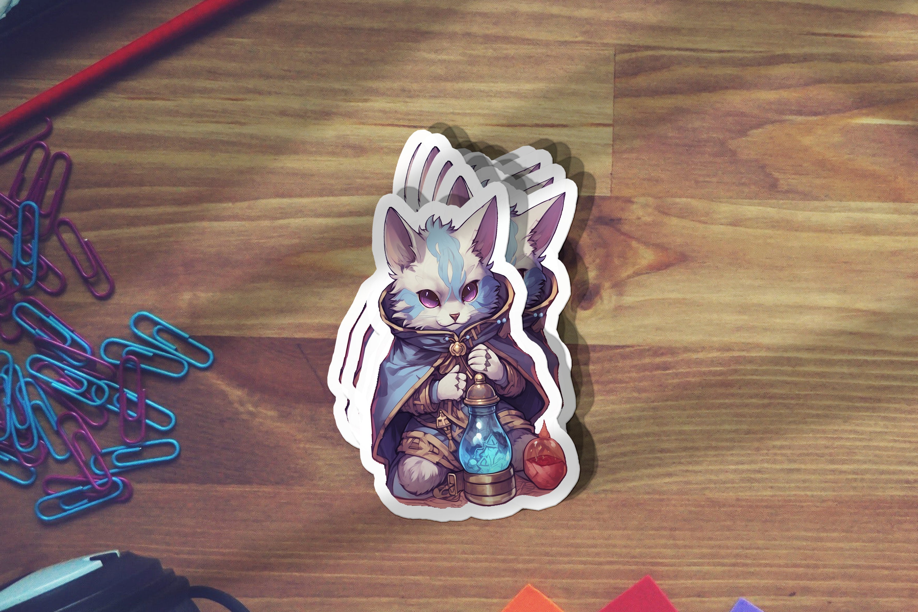 Dnd Sticker 'artificer Cat Alchemist' Dungeon Master, Dm Gift, Dungeons ...