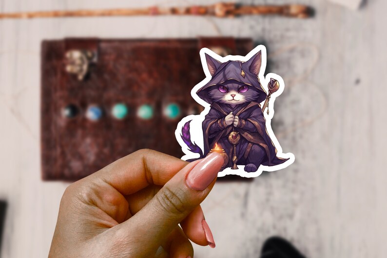 Dnd Sticker 'warlock Cat Darkness' Dungeon Master, Dm Gift, Dungeons ...