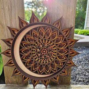 Eclipse Mandala Layered Wall Art - Etsy