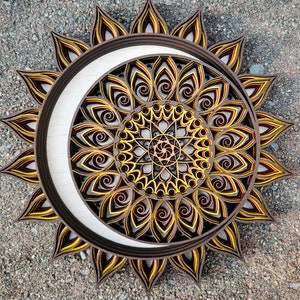 Eclipse Mandala Layered Wall Art - Etsy