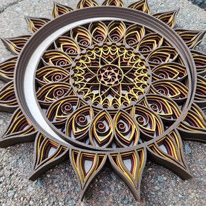 Eclipse Mandala Layered Wall Art - Etsy