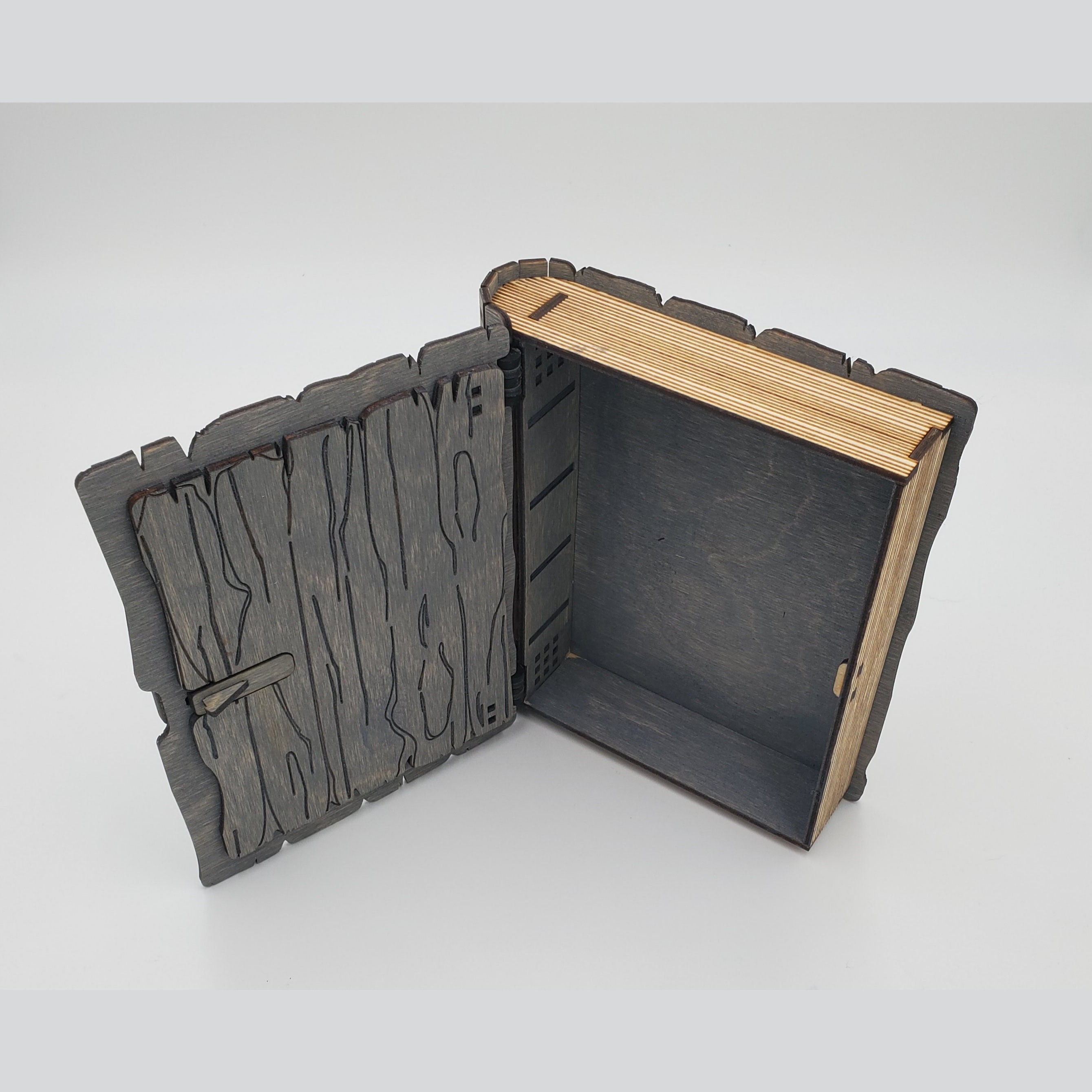 Wood Book Box Laser Cut Birch | Etsy