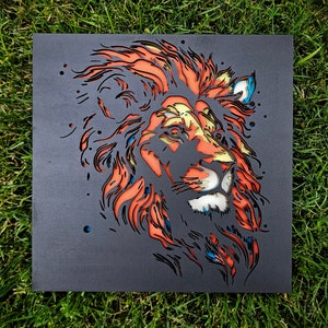 Lion Layered Wall Art - Etsy