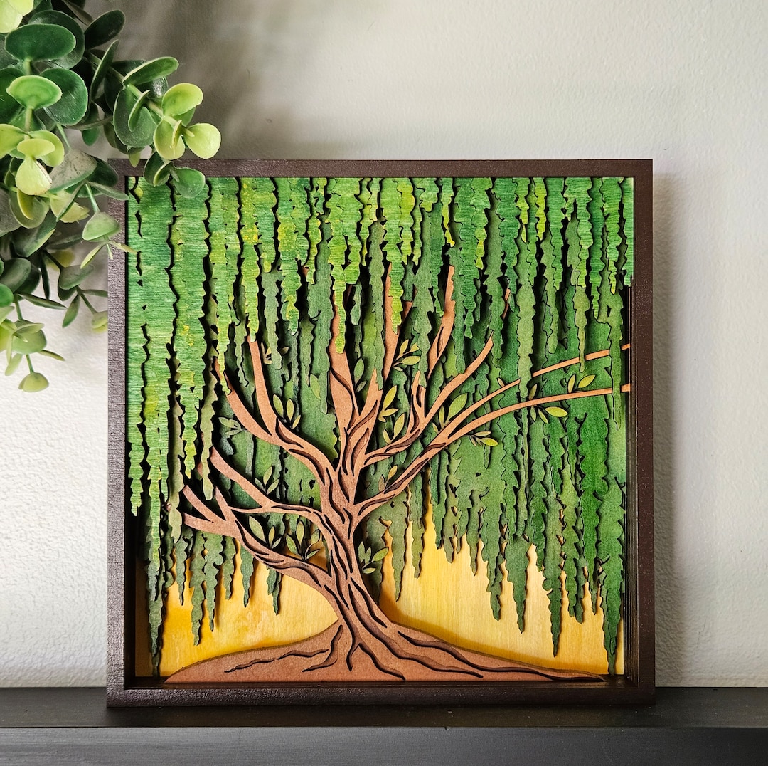Willow Tree Wall Art, Wooden Wall Decor, Wooden Art, Wooden Wall Art ...