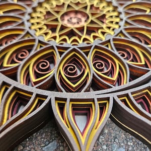 Eclipse Mandala Layered Wall Art - Etsy