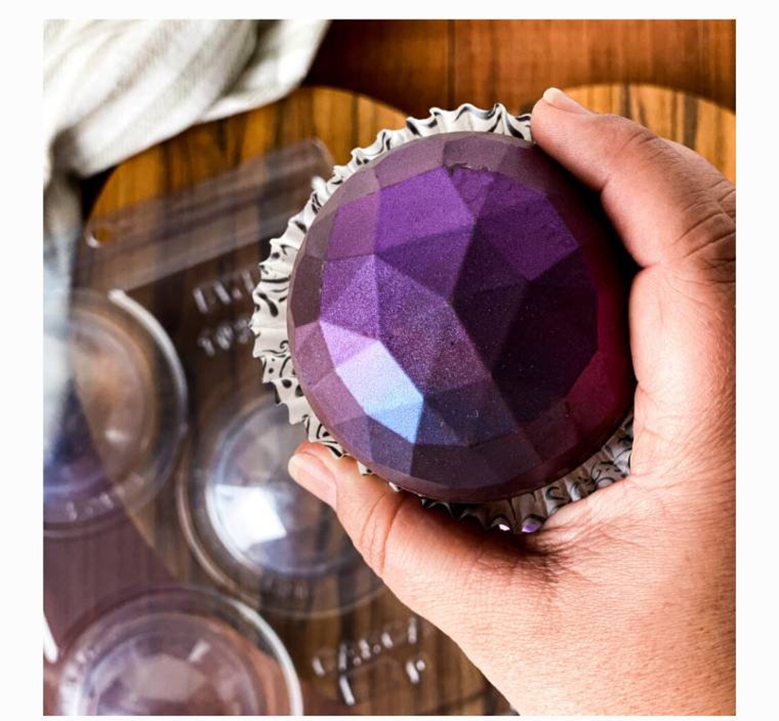 Diamond Sphere 60 Mm 3 Part Chocolate Mold Hot Cocoa Bomb - Etsy