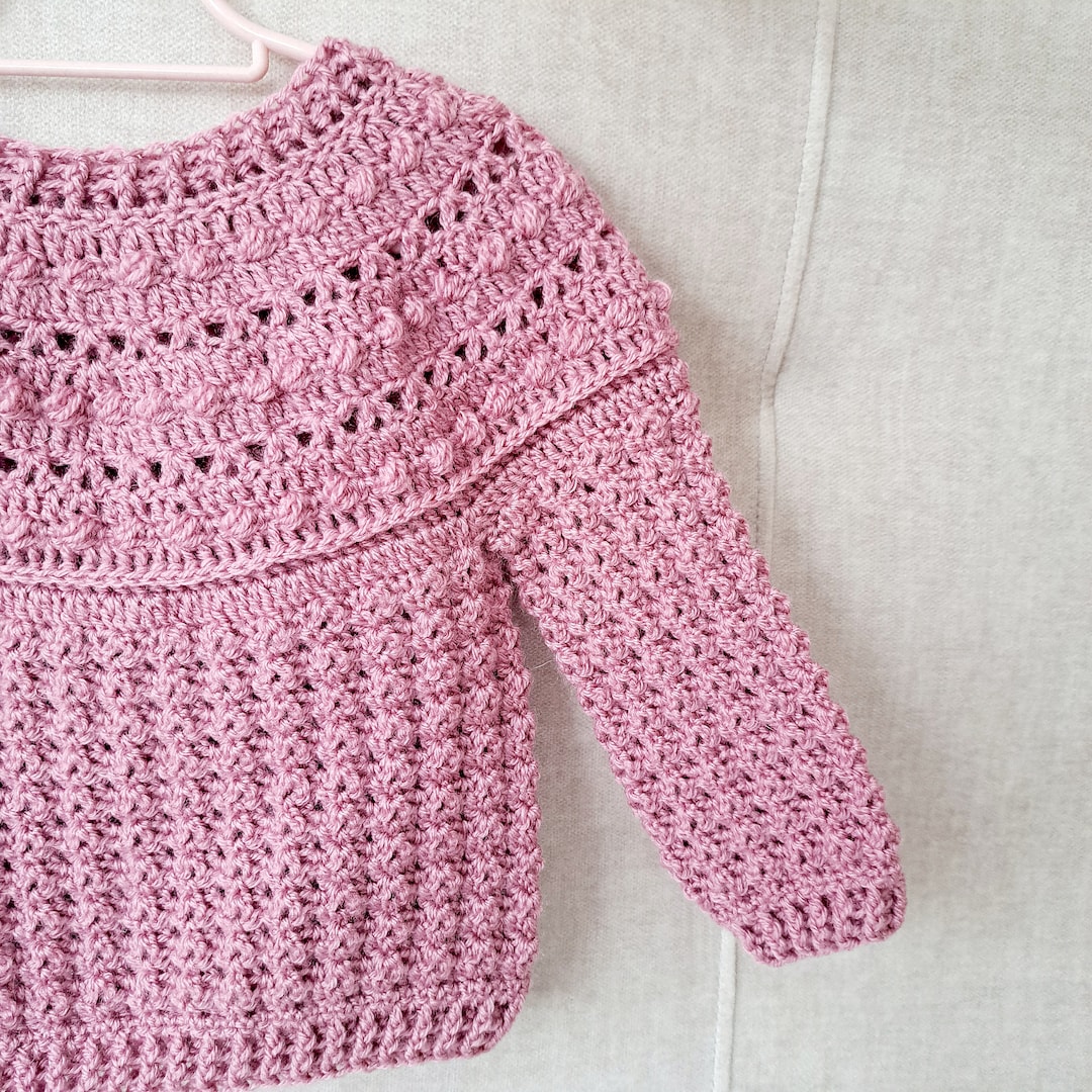 Crochet Pattern Cornelia Sweater, Girls Sweater Pattern, Crochet ...