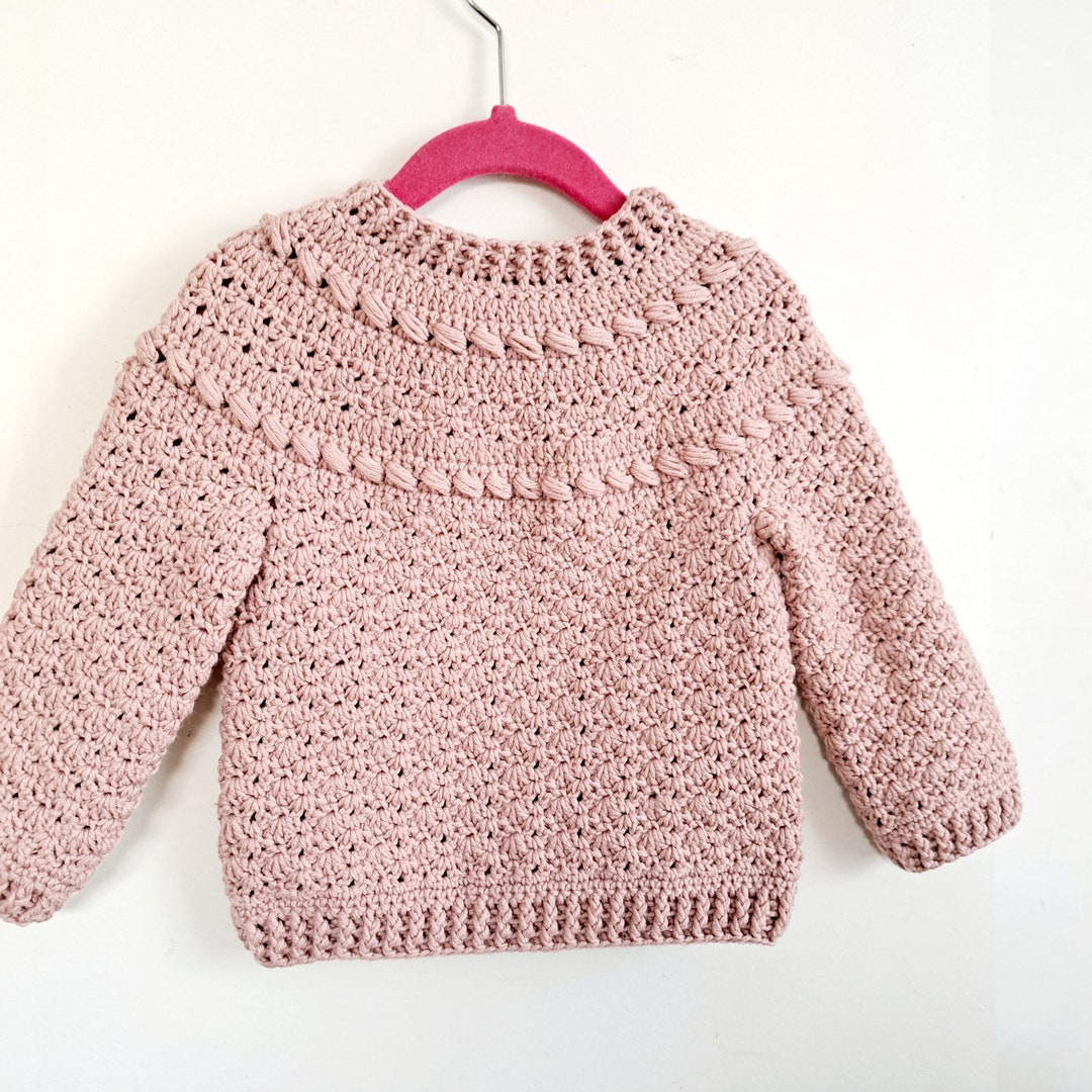 Crochet Pattern Milla Sweater, Girls Sweater Pattern, Crochet Patterns ...