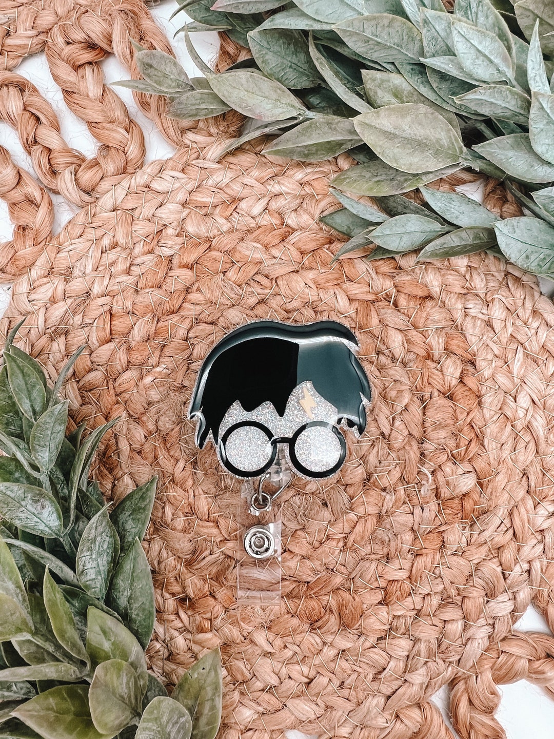 Wizard Badge Reel, Glitter Badge Reel, Retractable Badge, Medical ...