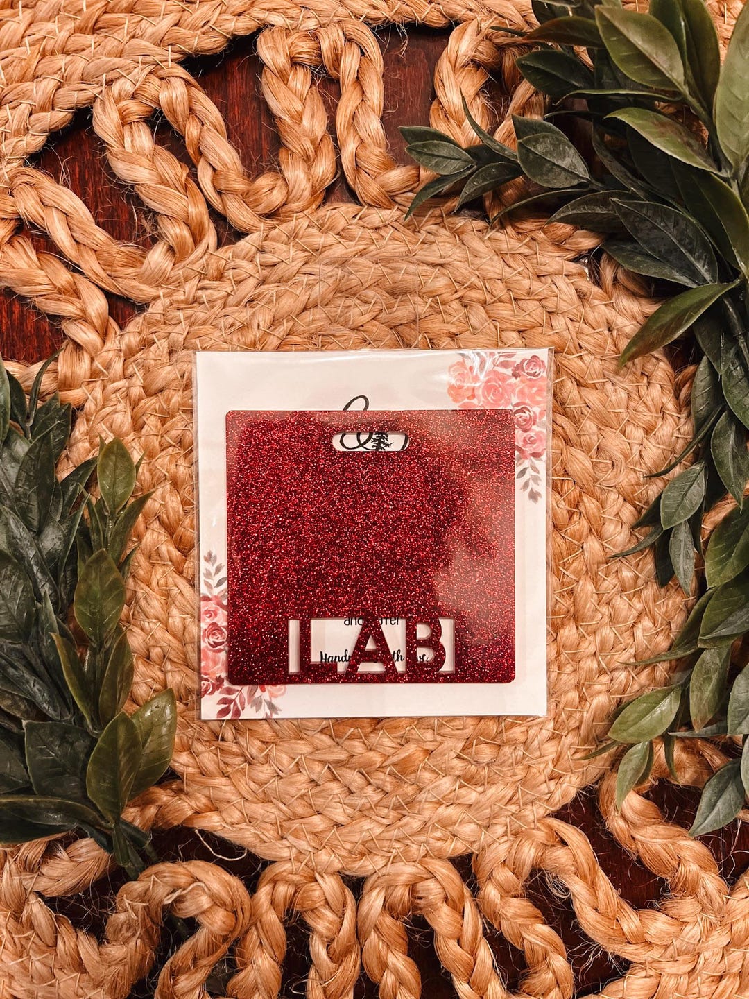 Personalized Glitter Badge Buddy: Handmade ID Tag Accessory - Etsy