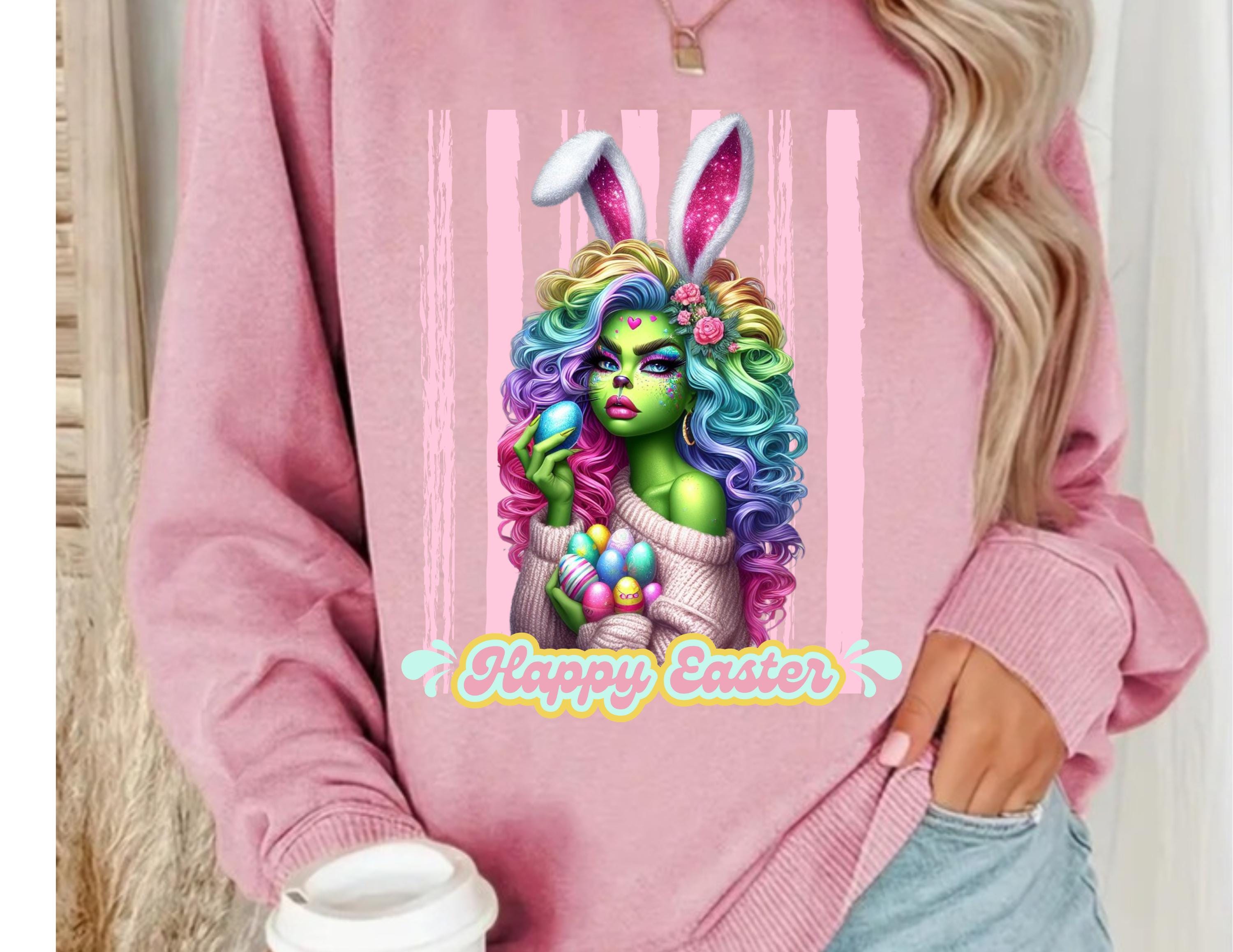 Happy Easter Png, Cute Girl Grouch Png, DTF Transfer, Sublimation ...