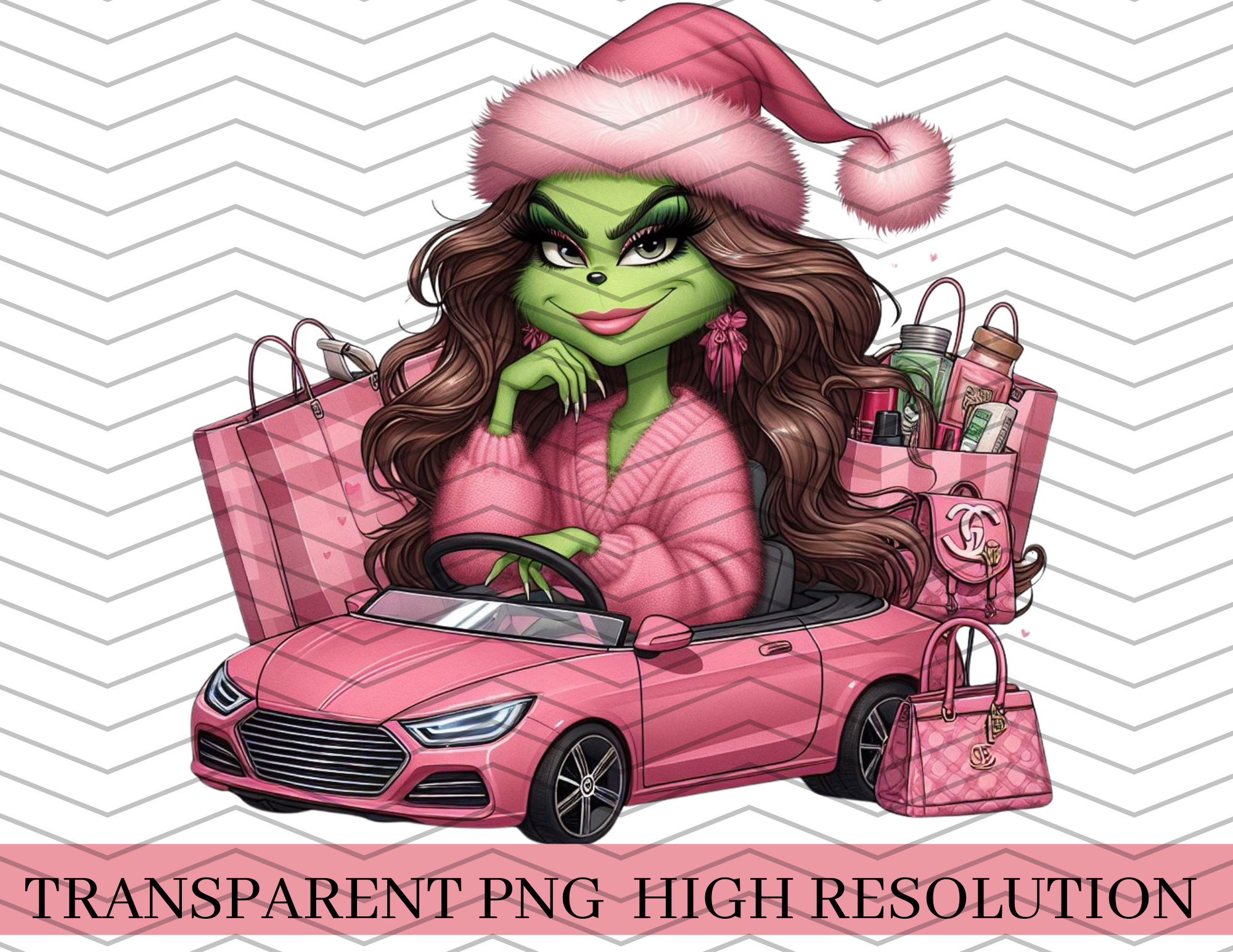 Bougie Girl Png, Cute Girl Shopping,,dtf Transfer, Sublimation Transfer ...