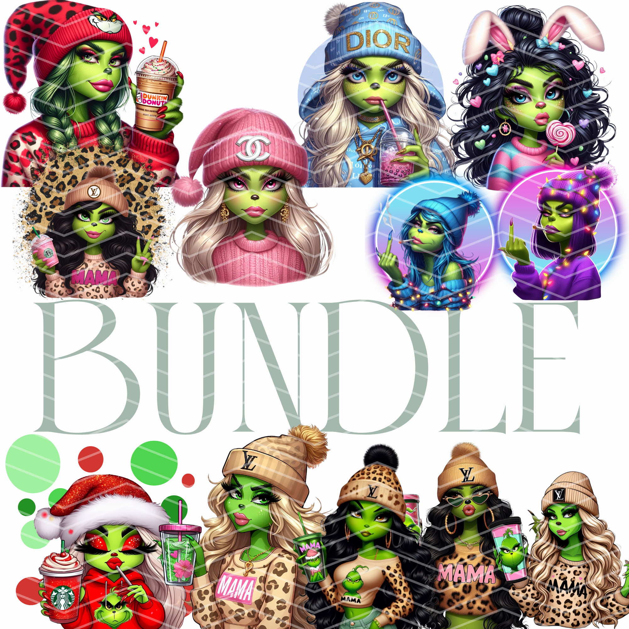 Bundle, DTF Transfers, Sublimation Transfers, Png Bundle, Cute Grouchy ...