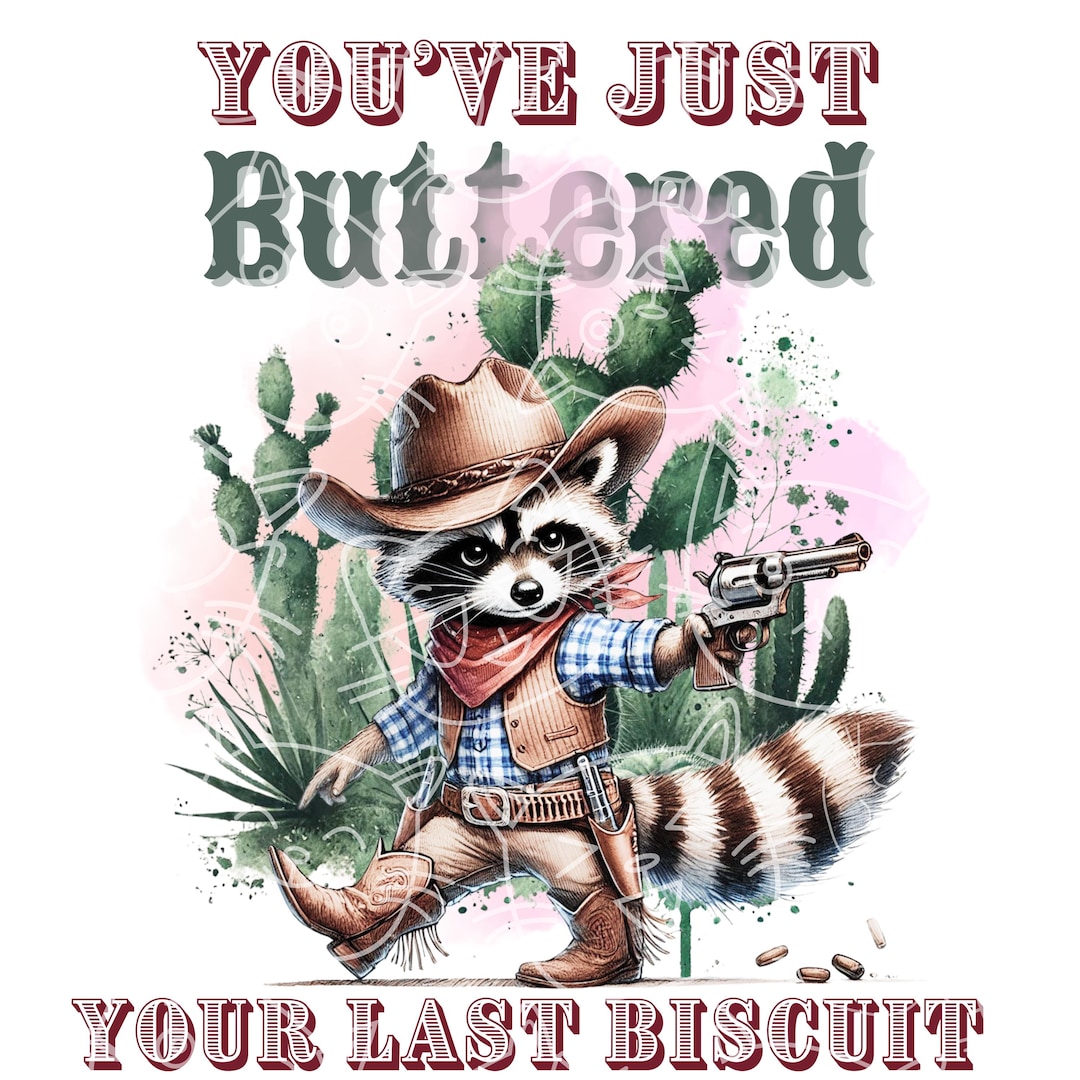 Funny Western Graphic Png, Retro Graphic Png, Trash Panda, DTF ...