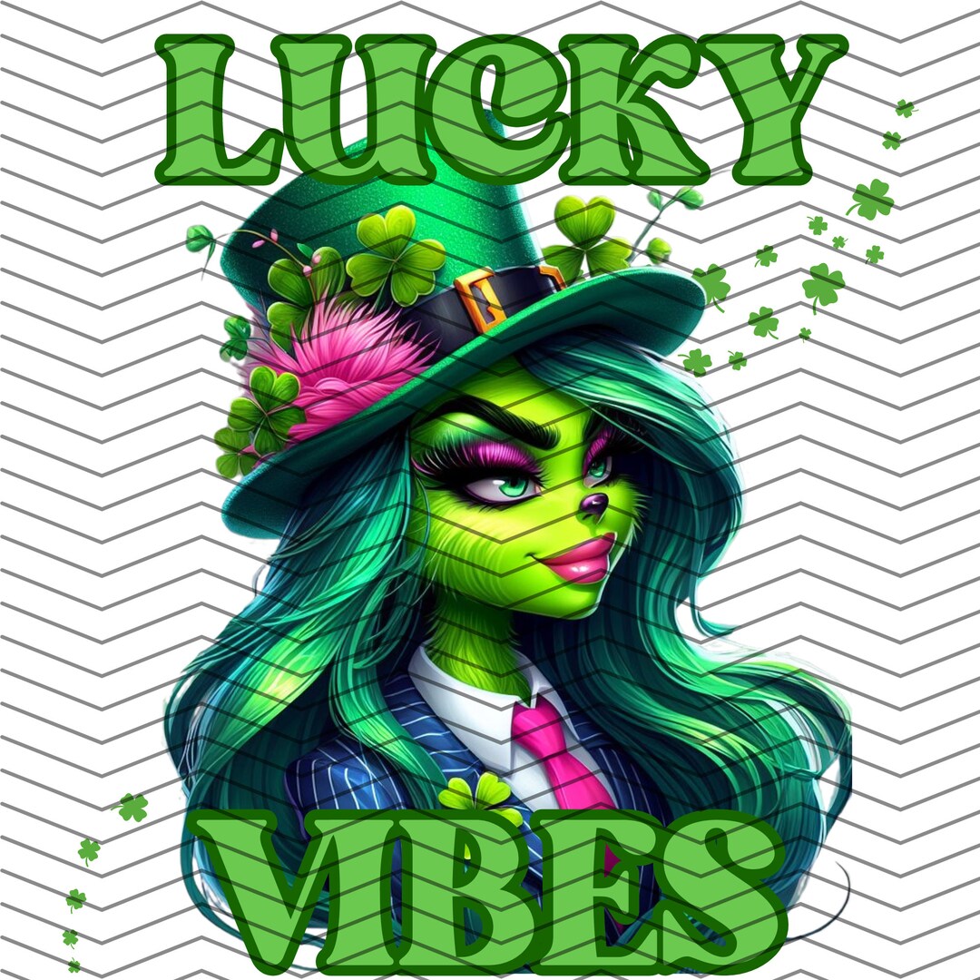 St.patricks Day Grouch Vibes, Lucky Vibes Grouch Png, Cute Girl Grouch ...