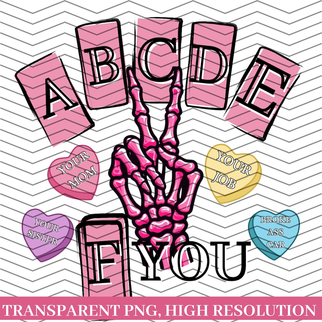 ABCDEF-U Digital Download Design, Sublimation, DTF Transfers, Valentine ...