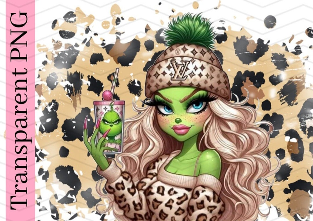 Boujee Grinch Cute Girl Grinch Cheetah Print Christmas Png - Etsy.de