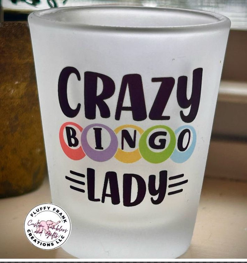 Bingo Shot Glass Bingo Dauber Bingo Tumbler Bingo Lover Bingo Gift ...