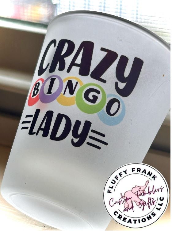 Bingo Shot Glass Bingo Dauber Bingo Tumbler Bingo Lover Bingo Gift ...
