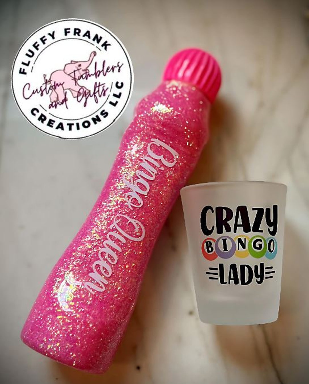 Bingo Shot Glass Bingo Dauber Bingo Tumbler Bingo Lover Bingo Gift ...