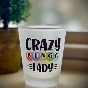 Bingo Shot Glass Bingo Dauber Bingo Tumbler Bingo Lover Bingo Gift ...
