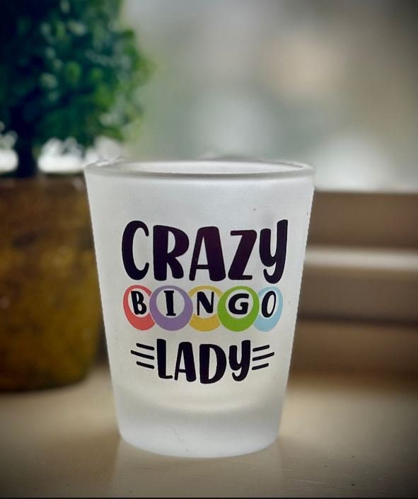 Bingo Shot Glass Bingo Dauber Bingo Tumbler Bingo Lover Bingo Gift ...