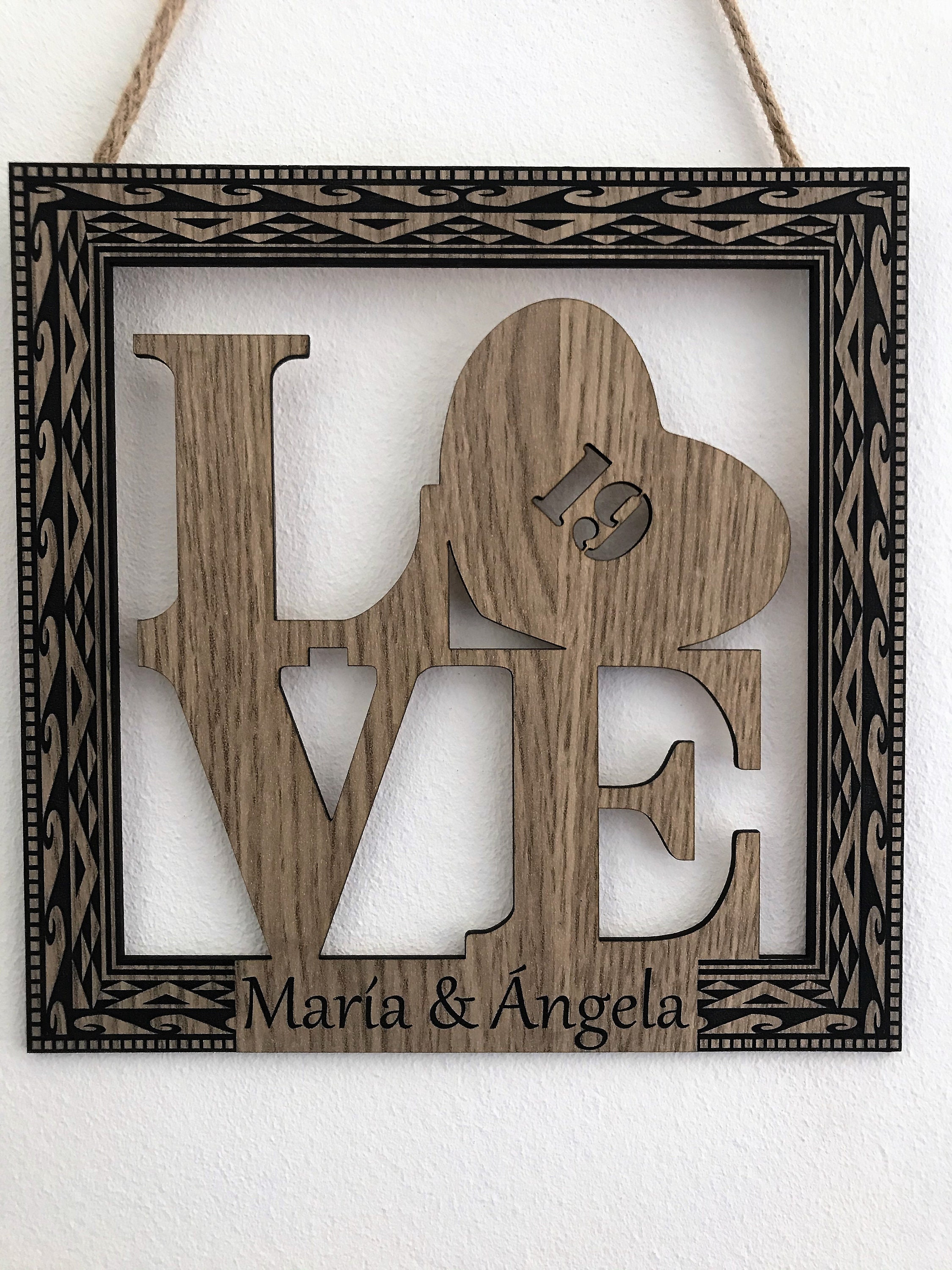 Cuadro Love vector en dxf, eps, Ai y SVG para corte laser - Etsy España