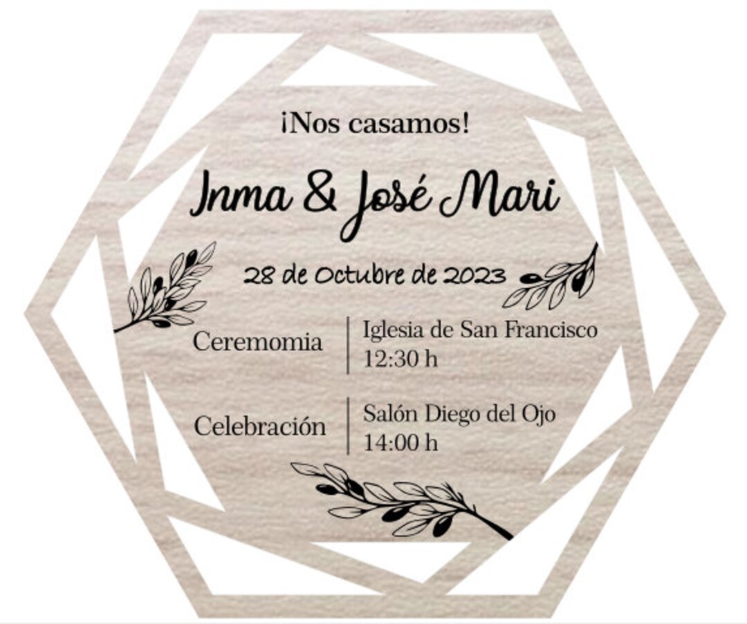 Hexagon Wedding Invitation SVG Digital File - Etsy