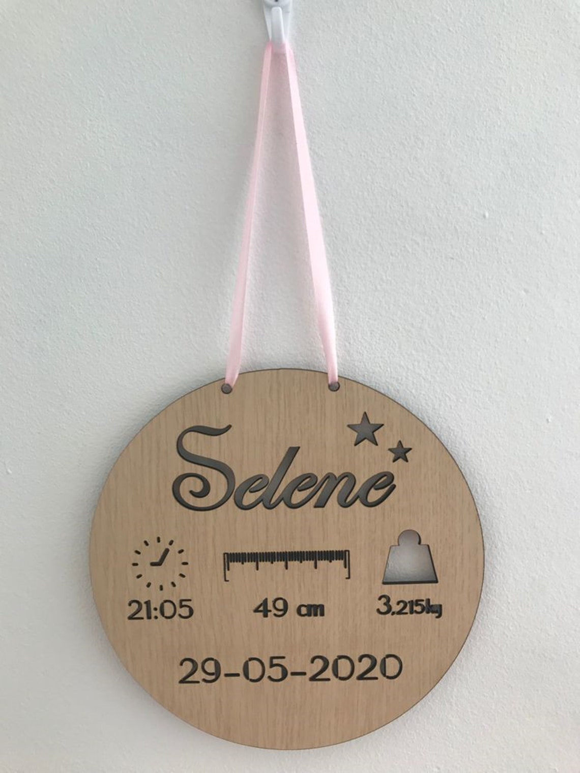 Natalicio circular recién nacido vector en eps Ai y SVG para - Etsy España