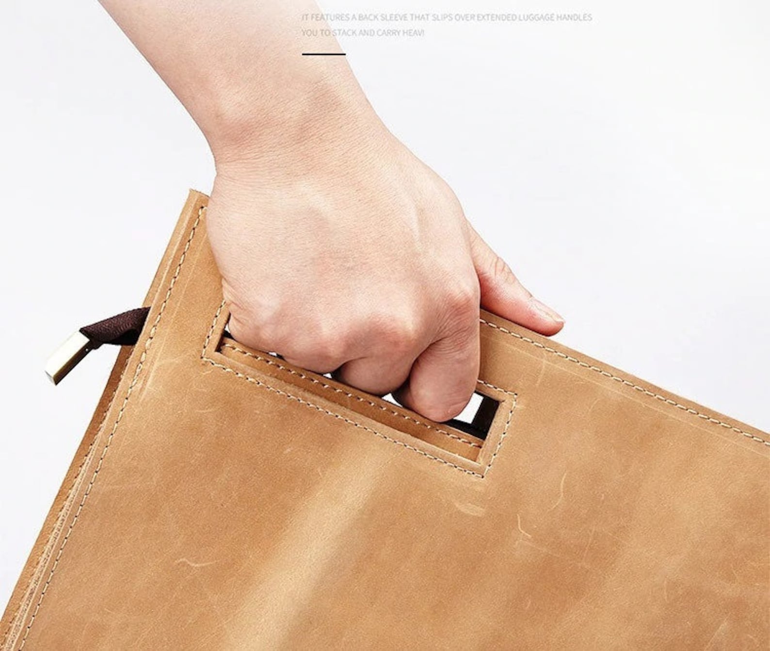 Vintage Leather Briefcase File Bag Genuine Leather Documents | Etsy