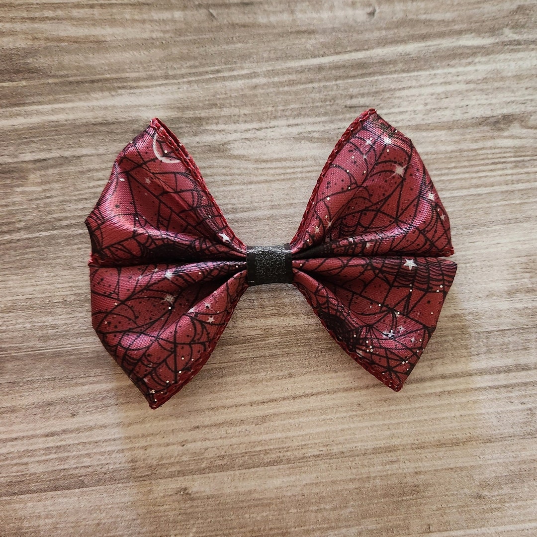 Blood Red Witchy Bow Red Celestial Bow Red Moon Bow Red - Etsy