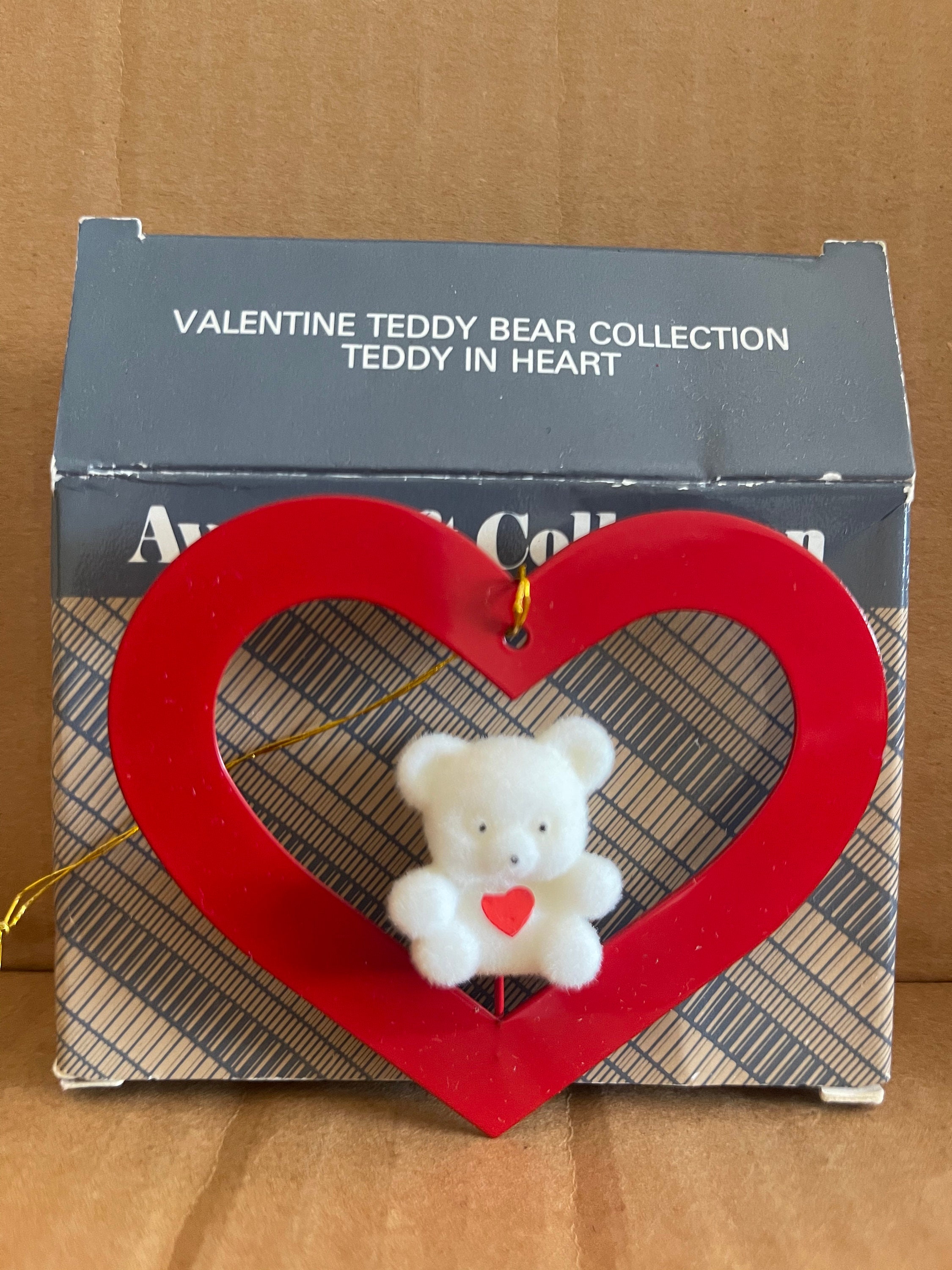 Vintage Valentine Teddy Bear Avon Collection: Teddy in Heart | Etsy