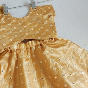 Handmade Golden Lehenga for Baby, Girls Ghagra Choli, Toddler Ethnic ...