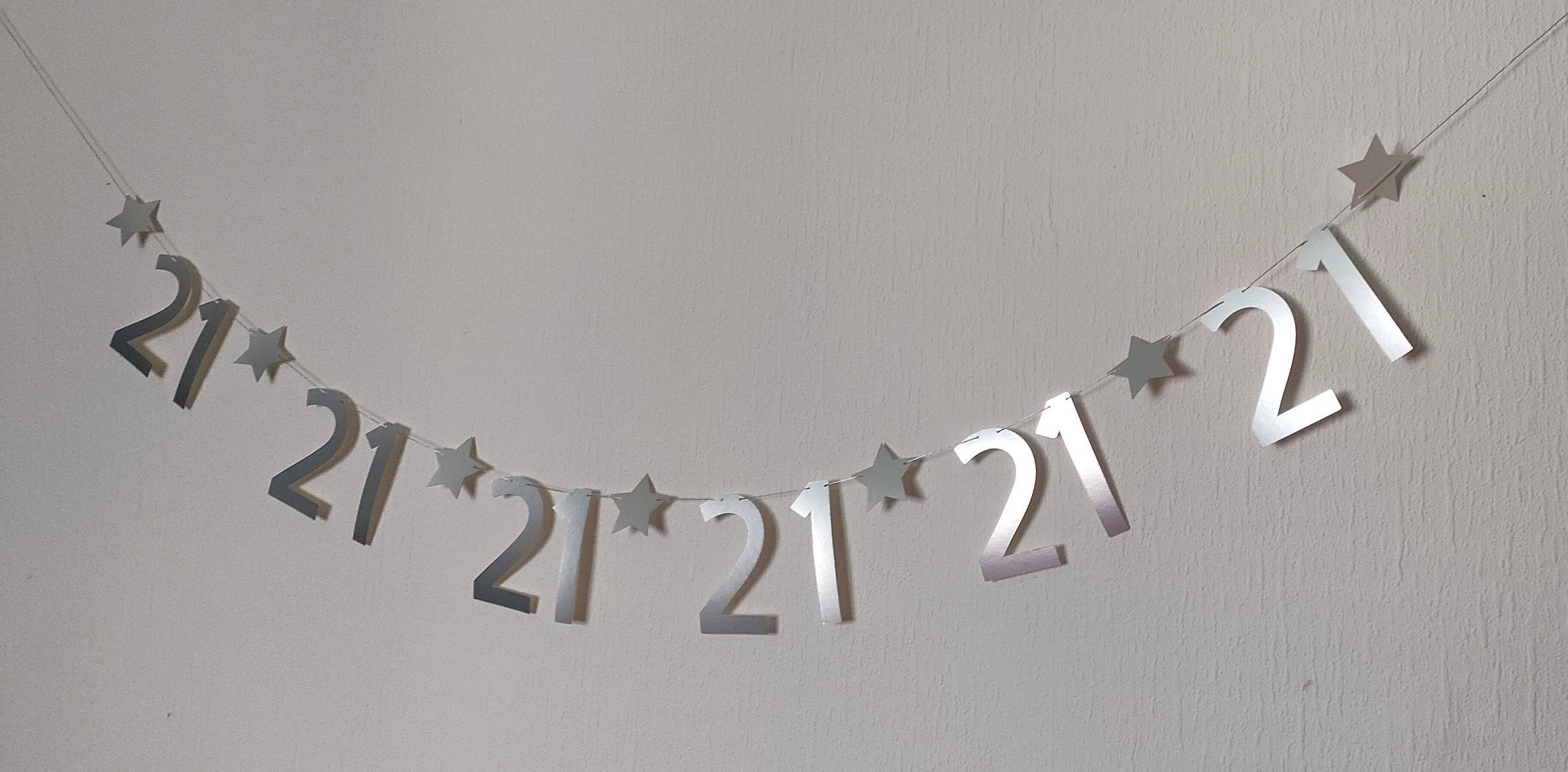 21st Birthday Party Banner/ Garland in Gold Silver Black or - Etsy