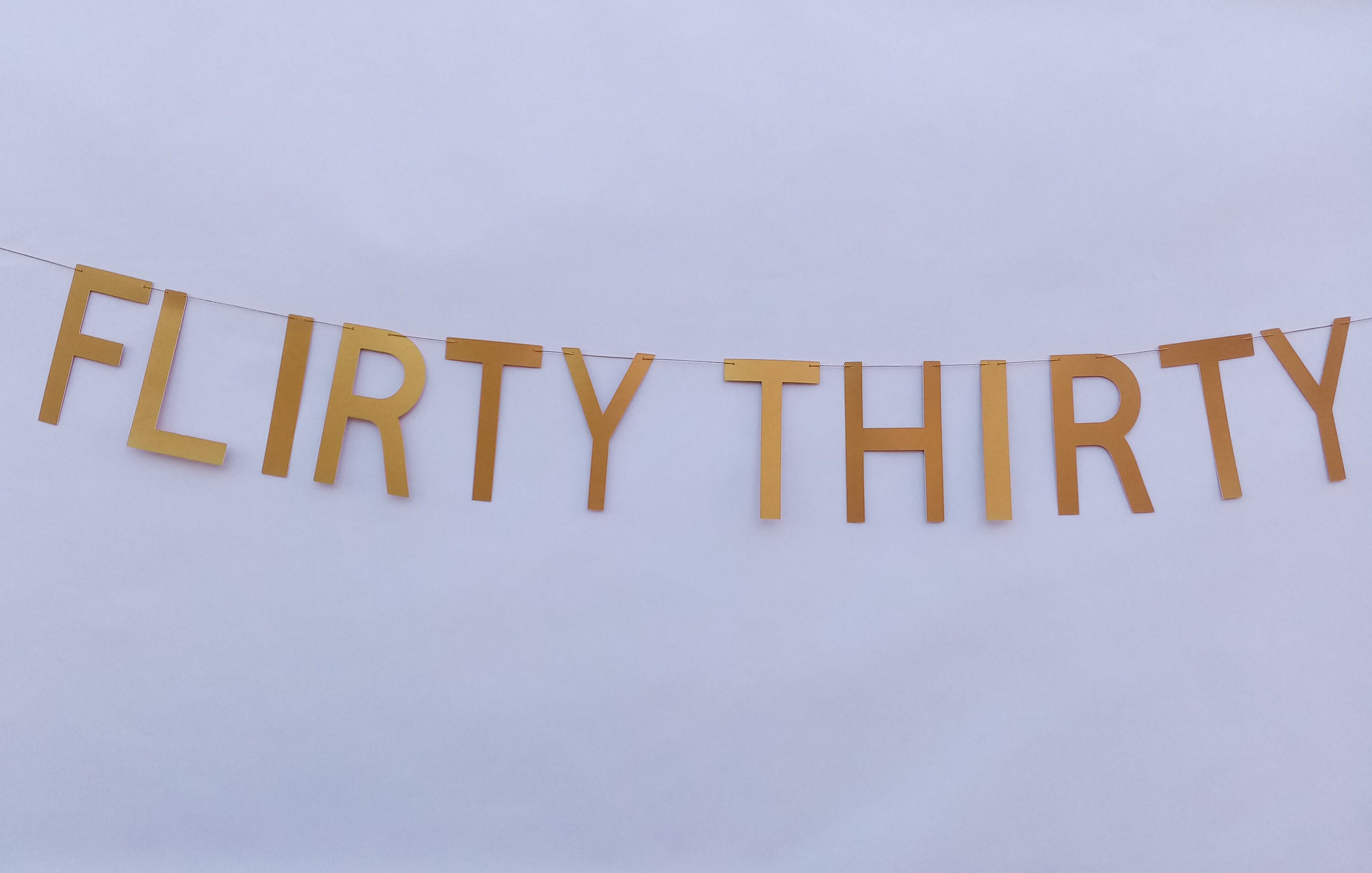Fun ''FLIRTY THIRTY'' 30th Birthday Banner in | Etsy