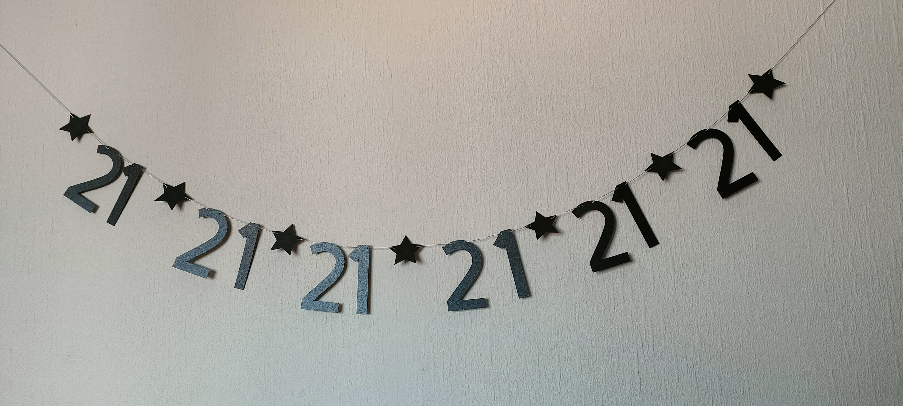 21st Birthday Party Banner/ Garland in Gold Silver Black or - Etsy