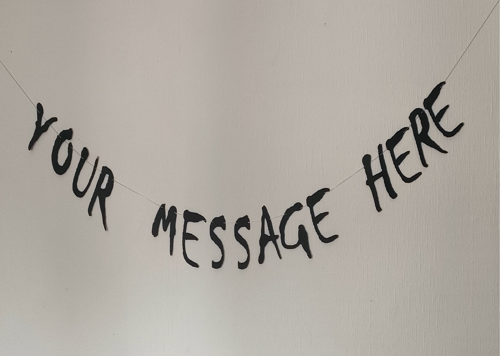 Gothic Black Custom Banner/ Bunting. Personalised Party - Etsy Australia