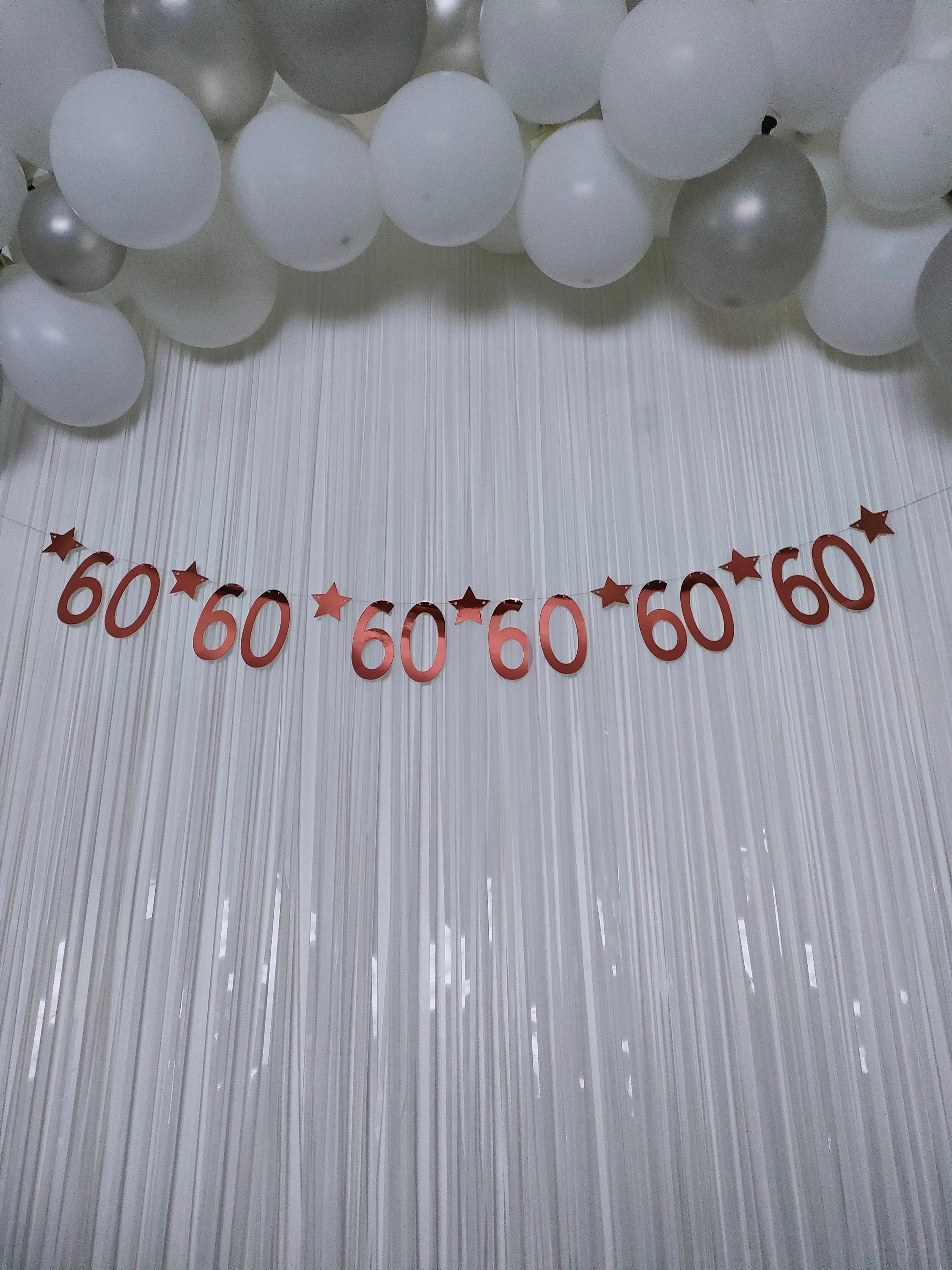60th Birthday Party Banner/ Garland in Rose Gold - Etsy UK