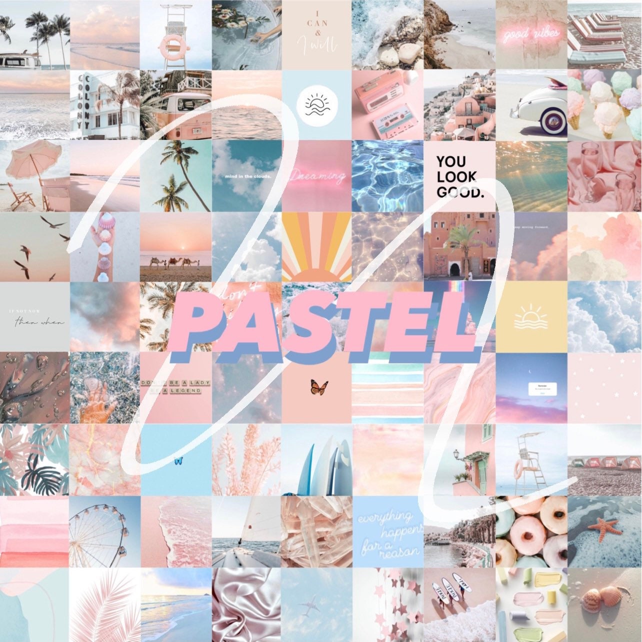 Pastel Wall Collage Kit 81pcs | Etsy