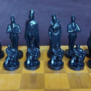 Unique Big Detailed Chess Set in Excellent Condition - Etsy
